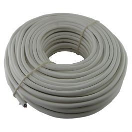 Cable blindé rigide blanc 50 m Sainbiose